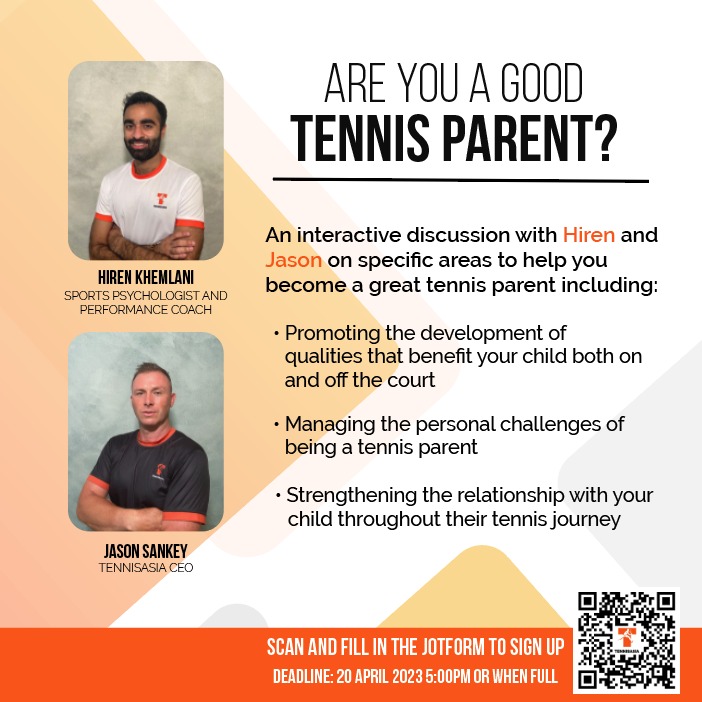 A Great Tennis Parent Workshop with Jason Sankey & Hiren Khemlani